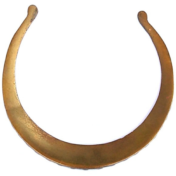Vintage | Jewelry | 7s Vintage Solid Brass Mop Inlay Torque Collar ...